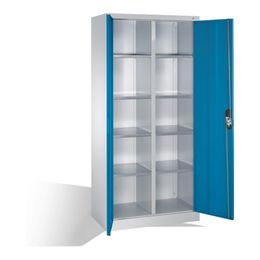 C+P Werkzeugschrank mit Drehtüren, innen 10 Fächer, H1950xB930xT500mm Front Lichtblau Korpus Lichtgrau ; C + P Möbelsysteme (8921-311|S10196)