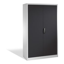 C+P Aktenschrank Acurado mit Drehtüren, 5 Ordnerhöhen, H1950xB1200xT400mm Front Schwarzgrau Korpus Lichtgrau ; C + P Möbelsysteme (9460-000|S10686)