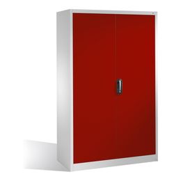 C+P Werkzeugschrank mit Drehtüren, innen 4 Böden, H1950xB1200xT500mm Front Rubinrot Korpus Lichtgrau ; C + P Möbelsysteme (8931-00|S10648)