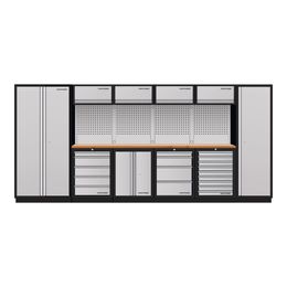Kraftwerk Mobilio 6er Kombi, Flügeltür, Hochschrank, Buche, Werkstattmöbel, 3964K-H284S5H-K4)