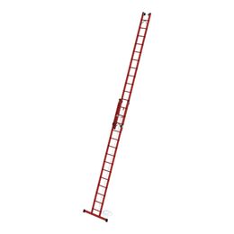 MUNK Vollkunstoff-Schiebe/Seilzugleiter 2-teilig Standtraverse 2 x 14 Sprossen (036614)