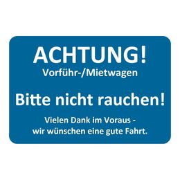 EICHNER Kundendienstaufkleber, Text: ACHTUNG! Vorführ-/Mietwagen (9220-00055)
