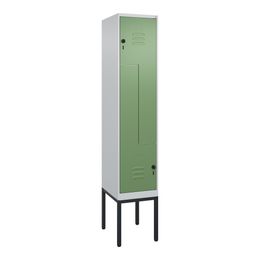 C+P Z-Spind Classic PLUS, Gestell, 2 F&auml;cher, 2120x400x500mm, 7035/6011 Verschluss Sicherheits-Drehriegel ; C + P M&ouml;belsysteme (0800337-122|S10006)
