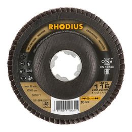 Rhodius PROline LSZ F1 X-LOCK Fächerschleifscheibe 125 x 22,23 mm K40 (211392)
