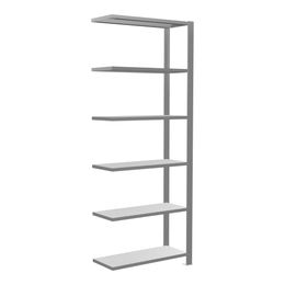 Schulte Anbauregal B&uuml;ro-Steckregal MULTIplus85 2000 x 750 x 300 mm 6 Fachb&ouml;den Kreuzstrebe verzinkt ohne Anschlagleiste ; SCHULTE LAGERTECHNIK (17727)