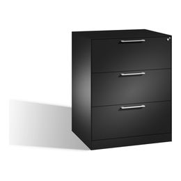 C+P Hängeregistraturschrank Asisto für Hängehefter DIN A4, 3 Schubladen, zweibahnig Schwarzgrau ; C + P Möbelsysteme (146243-312|S10002)