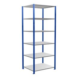 Schulte Grundregal Steckregal MULTIplus150 2500 x 1000 x 800 mm 6 Fachböden Kreuzstrebe RAL 5010/verzinkt ; SCHULTE LAGERTECHNIK (12581-B)