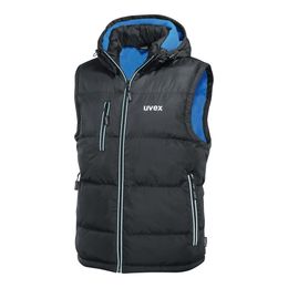 Uvex Thermo Steppweste, schwarz / blau, Unisex-Größe: 2XL (9866713)