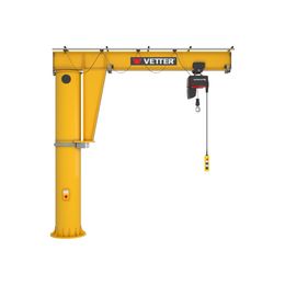 Vetter S&auml;ulenschwenkkran MEISTER Verbundanker-System Elektrokettenzug 125kg, 3,0m ; VETTER Krantechnik (M1,25-3,0+VAS2+SiXX1F-HF)