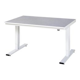 Rau Werktisch adlatus 300 elektrisch höhenverstellbar Linoleum-/Universal-Platte 1500 mm x 1000 mm (08-WT-150-100-L)