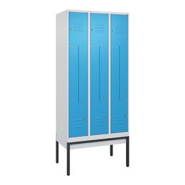 C+P Z-Spind Classic PLUS, Gestell, 6 F&auml;cher, 2120x900x500mm, 7035/5012 Verschluss Zylinderschloss ; C + P M&ouml;belsysteme (0800337-306|S10019)