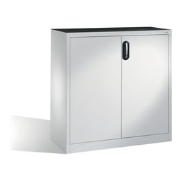 C+P Werkzeug-Beistellschrank mit Dreht&uuml;ren, innen 2 B&ouml;den, H1200xB1200xT500mm Front Lichtgrau Korpus Lichtgrau ; C + P M&ouml;belsysteme (8531-000|S10143)