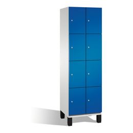 C+P Fächerschrank Cambio auf Füßen, 8 Fächer, H1980xB600xT525mm Front Enzianblau Korpus Lichtgrau ; C + P Möbelsysteme (45103-20|S10019)