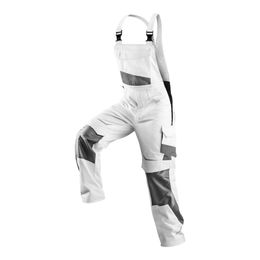 KÜBLER WORKWEAR Kübler Pulsschlag Latzhose 3324 weiss/anthrazit Größe 40 ; Kübler Workwear (33243314-1097-40)