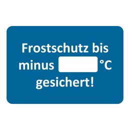 EICHNER Kundendienstaufkleber, Text: Frostschutz bis minus (9220-00053)