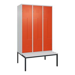 C+P Z-Spind Classic PLUS, Bank, 6 F&auml;cher, 2120x1200x815mm, 7035/2004 Verschluss Zylinderschloss Sitzbanktyp untergebaut Material Sitzfl&auml;che Kunststoff (0800537-326|S10063)