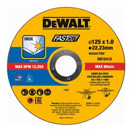 Dewalt High Performance Trennscheiben 125x1x22,23mm Inox Typ 41 (flach) DT20540-QZ)