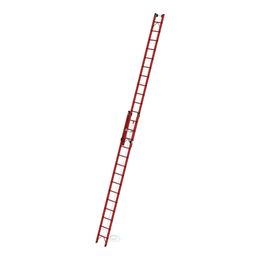MUNK Vollkunststoff-Schiebe/Seilzugleiter 2-teilig 2 x 14 Sprossen (036214)