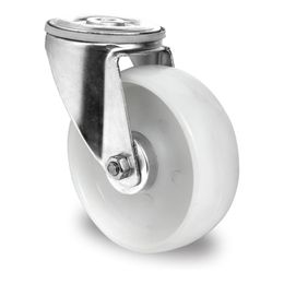 CASCOO Rückenlochlenkrolle ø 80 mm Serie N0N0 Rollenlager (HBH35W0080N0N0R1W)
