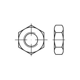 Sechskantmutter ISO 8675 M 22 x 1,5 Stahl blank ; Industrial Quality Supplies (086755000220150)