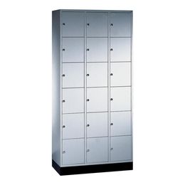 C+P Schließfachschrank Intro, 18 Fächer, H1950xB920xT500mm Front Lichtgrau Korpus Lichtgrau ; C + P Möbelsysteme (8670-301|S10004)