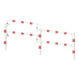 Schake Schutzgel&auml;nder Querholm Stahlrohr 60 x 40 mm inkl. Befestigungsmaterial: Sechskantschraube M16x60, Mutter M16, L&auml;nge: 800 mm (4208)