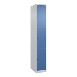 C+P Schlie&szlig;fachschrank Classic PLUS, 1 Abteil, 1850x300x500mm, 7035/5023 Innenh&ouml;he Gefach oben (oberes 599 mm Front RAL 5023 Fernblau ; C + P M&ouml;belsys (080000-103|S10005)