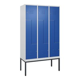 C+P Z-Spind Classic PLUS, Gestell, 6 F&auml;cher, 2120x1200x500mm, 7035/5010 Verschluss Zylinderschloss ; C + P M&ouml;belsysteme (0800337-326|S10018)