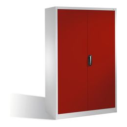 C+P Aktenschrank Acurado mit Dreht&uuml;ren, 5 Ordnerh&ouml;hen, H1950xB1200xT600mm Front Rubinrot Korpus Lichtgrau ; C + P M&ouml;belsysteme (9490-000|S10442)