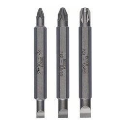 Bosch Doppelklingenbit-Set 3-teilig S0,6x4,5 PZ1 S0,8x5,5 PZ2 S1,2x6,5 PZ3,60mm (2607001747)
