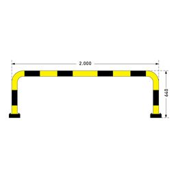 Moravia Rammschutz-B&uuml;gel Black Bull SWING f&uuml;r innen zum Aufd&uuml;beln 640 x 2000 mm (196.28.884)