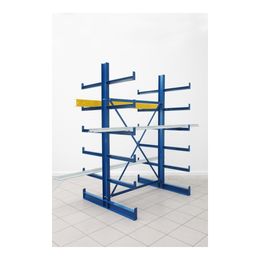 Regalwerk KARL Kragarmregal angeschweißte Arme Anbaufeld Nutztiefe: 2 x 500mm (B6-60122-50)