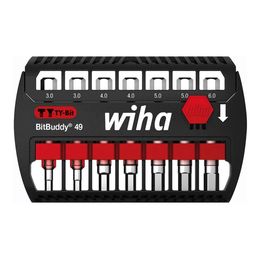 wiha Bit Set BitBuddy 7-tlg. I TY-Bit 49 mm Sechskant 1/4" E6,3 I Zubehör für Schraubanwendungen I Impact- und Schlagschraubergeeignet (42114))