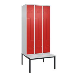 C+P Z-Spind Classic PLUS, Bank, 6 F&auml;cher, 2120x900x815mm, 7035/3020 Verschluss Zylinderschloss Sitzbanktyp untergebaut Material Sitzfl&auml;che Kunststoff (0800537-306|S10047)