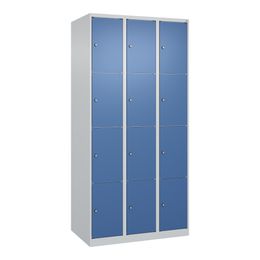 C+P Schlie&szlig;fachschrank Classic PLUS, 3 Abteile, 1850x900x500mm, 7035/5023 Innenh&ouml;he Gefach oben (oberes 453 mm Front RAL 5023 Fernblau ; C + P M&ouml;belsy (080000-304|S10005)