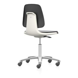 bimos Arbeitsstuhl Labsit mit Rollen, Sitz-H.450-650 mm, PU-Schaum, Sitzschale weiß (9123S-2000-3403-521)