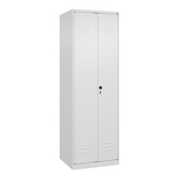 C+P Putzmittel-Spind Classic PLUS, 2 Abteile, 1850x600x500mm, 9016/9016 Verschluss Sicherheits-Drehriegel ; C + P M&ouml;belsysteme (080100-00|S10012)