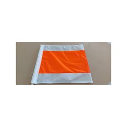 Warnflagge 50x50cm mit Holzstiel 80cm ; Hoffschmidt Werbeflaggen (4053569873161)
