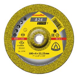 Klingspor A 24 EX-T Schruppscheiben, 180 x 8 x 22,23 mm gekr&ouml;pft (13445)
