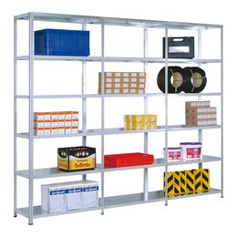 Regalwerk RUDI-Schraubregal 350 Anbauregal HxBxT 2000x870x600 mm verzinkt Winkelprofil (B5-23509-60)