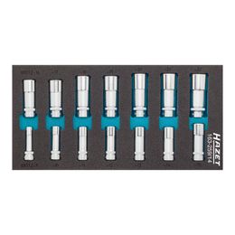Hazet Steckschl&uuml;ssel-Einsatz-Satz 163-259/14 Vierkant hohl 10 mm (3/8 Zoll) Au&szlig;en-Doppel-Sechskant-Tractionsprofil 9 - 22 Anzahl Werkzeuge: 14)