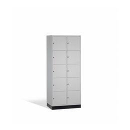 C+P Schließfachschrank Intro XL, 10 Fächer, H1950xB820xT600mm Front Lichtgrau Korpus Lichtgrau ; C + P Möbelsysteme (8570-203|S10008)