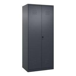 C+P Schwarz-Wei&szlig;-Spind Classic PLUS, 2 Abteile, 1850x800x500mm, 7016/7016 Verschluss Sicherheits-Drehriegel ; C + P M&ouml;belsysteme (080002-22|S10028)