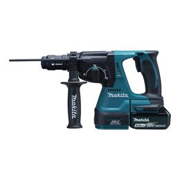 Makita DHR243RTJ Akku-Kombihammer mit SDS-PLUS, 18 V / 5,0 Ah, 2 Akkus + Ladegerät im MAKPAC | für Beton, Mauerwerk oder Holz | mit LED-Licht und Vibrationsdämpfung)