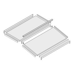 Bito Zusatzebene Set / Fachboden B1000xT800 mm gerade/schr&auml;g 100kg verzinkt (23563)