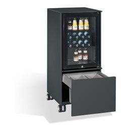 C+P K&uuml;hlschrank-Caddy Asisto mit Abfallsammler, H1150xB500xT600mm Schwarzgrau ; C + P M&ouml;belsysteme (54780-010|S10019)