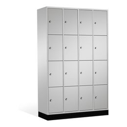 C+P Schließfachschrank Intro, 16 Fächer, H1950xB1220xT500mm Front Lichtgrau Korpus Lichtgrau ; C + P Möbelsysteme (8470-401|S10010)