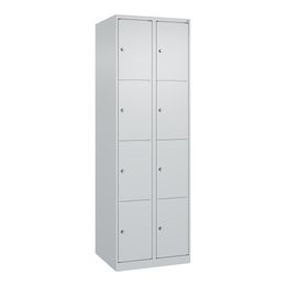 C+P Schlie&szlig;fachschrank Classic PLUS, 2 Abteile, 1850x600x500mm, 7035/7035 Innenh&ouml;he Gefach oben (oberes 453 mm Front RAL 7035 Lichtgrau ; C + P M&ouml;bels (080000-204|S10008)