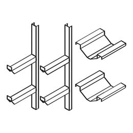 Säbu Fassregal über die halbe Breite (8609)