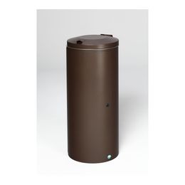 Var Abfallsammler 120 ltr. mit Einflügeltür mit Doppelbart-Schloss, deep-brown (28746)